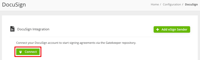 Configure the DocuSign eSignature Integration